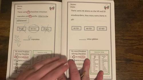 January Word Problems Journal| Ideal for Special Education Students