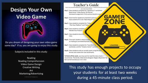 Create Your Own Epic Video Game Story using a Picture Book, ELA, Art