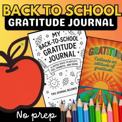 Emotions & Mindfulness Journal and Gratitude Jar Back to school | TPT