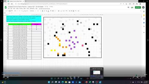 GCF and LCM Fall Pixel Art Bundle by Math with Mrs Fortner | TPT