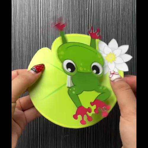 3D Frog Craft | Printable Lily Pad Activity for Kids | Color & Black ...