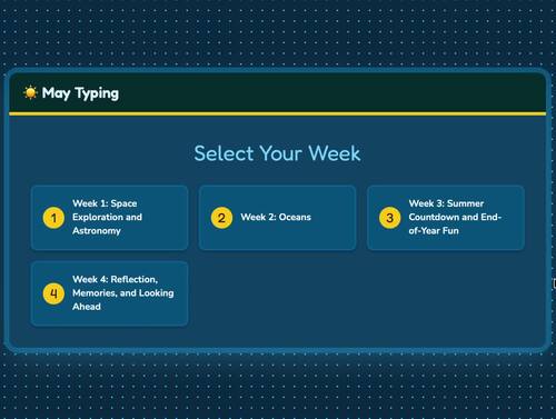 May Typing Game for Google Sites | End of Year Keyboarding Practice