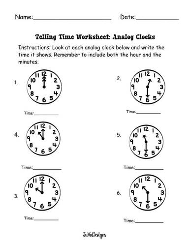 Telling Time worksheets 1st grade to the hour and the half hour ...
