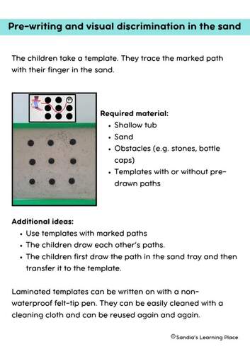 Pre-Writing & visual discrimination in a sand tray (Winter) | TPT