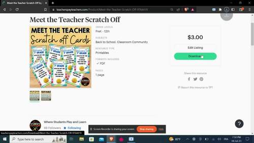 Meet the Teacher Scratch Off by Where Students Play and Learn | TPT