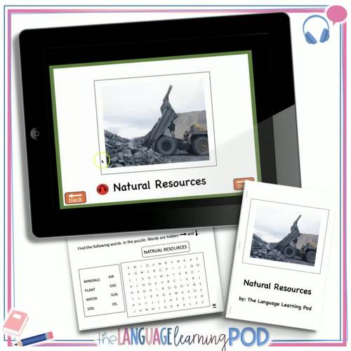 ESL / ESOL ACTIVITY | NATURAL RESOURCES by The Language Learning Pod