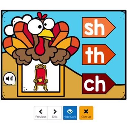 Boom Cards - Turkey Digraphs by To Teach A Mockingbird | TPT