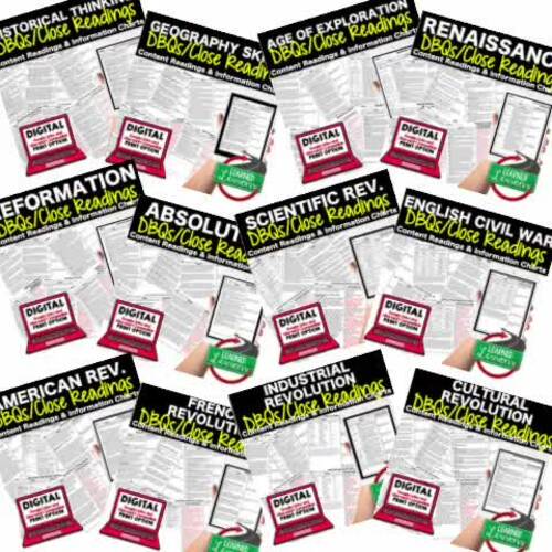 Modern World History DBQ Close Reading Activity Google & Print | TPT