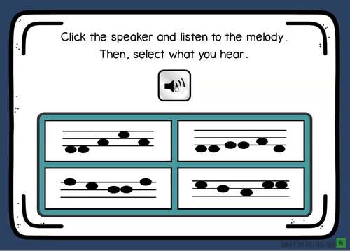 Melodic Ear Training Level 4B- Digital, Interactive Music Theory Boom Cards