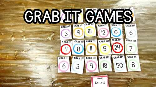3rd Grade Math Games Centers Grab It Playing Cards Math Activities ...
