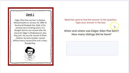 Edgar Allan Poe Scavenger Hunt with Easel Option by CarolJ Creations