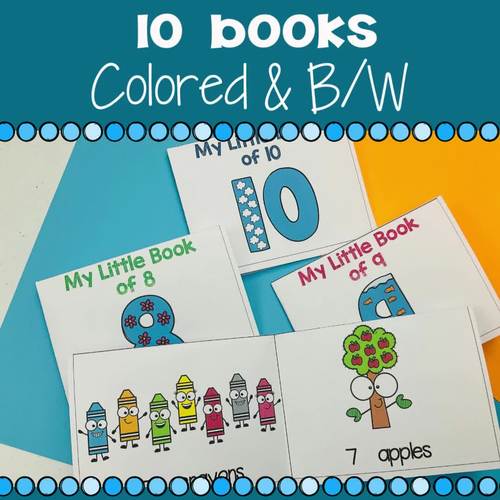 Number Books 1 - 10, Mini Books, No prep by Little Learner Toolbox