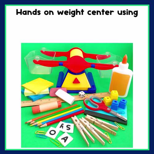 Comparing Weight with Balance Scales Measuring Weight Math Center ...