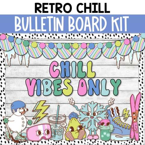 Groovy Retro Winter Bulletin Board Kit / January Bulletin Board Decor
