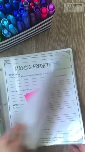 Making Predictions Activities Worksheets Passages Graphic Organizer ...