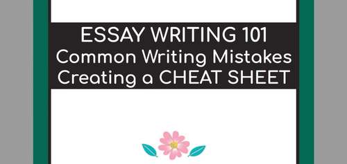 Essay Writing 101 (Common Mistakes + CHEAT SHEET + Vocabulary) by ...