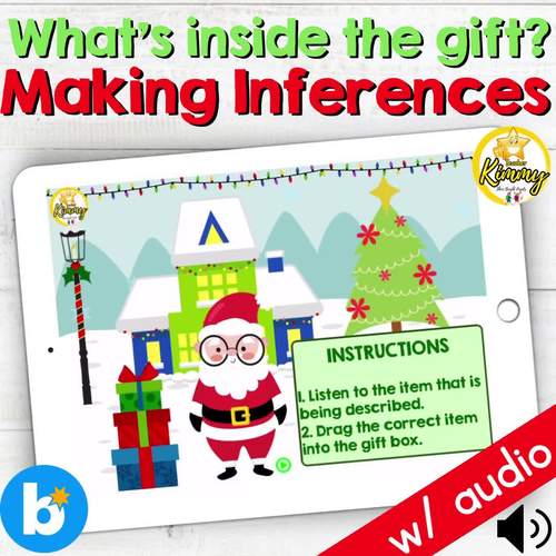 What's inside the gift? Making Inferences Boom Cards by Teacher Kimmy