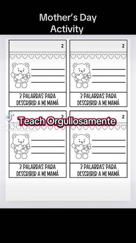 Mother's Day "Mom and Me" Flipbook + Bilingual Printable Craft | TPT