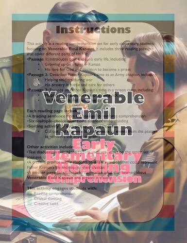 Venerable Father Emil Kapaun Reading Comprehension | American Catholic ...