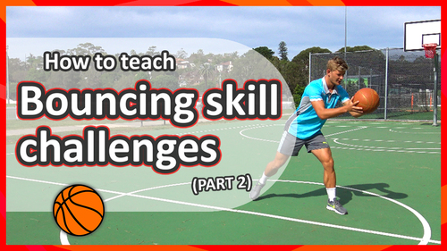 Bouncing challenges: Part 2 (grades K-3) | Basketball skills in PE