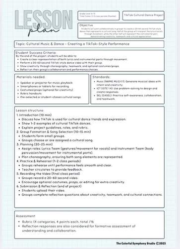 TikTok Cultural Dance Project | Creative Group Performance & World ...