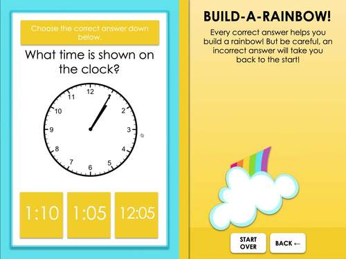 Reading a Clock Telling Time to the Nearest 5 Minutes Game for Google ...