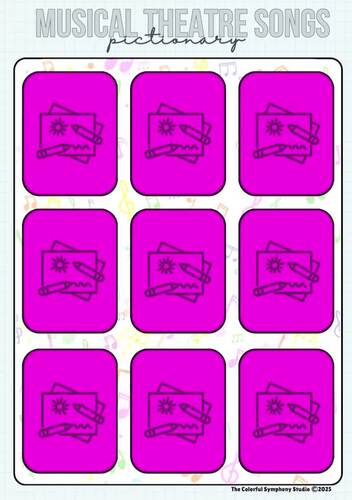 Musical Theatre Pictionary – Draw, Guess, and Learn | TPT