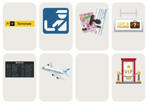 40 English-Korean Flashcards with Romaji | At the airport by The Digivita