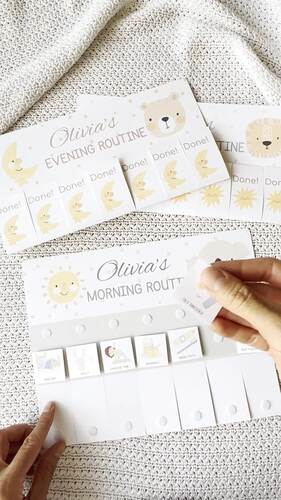 Editable Routine Flip Chart Daily Chore Chart for Kids Toddler Flip ...