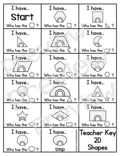 I Have, Who Has 2D Shape Recognition Game - Igloo Theme 2D Shapes Activity