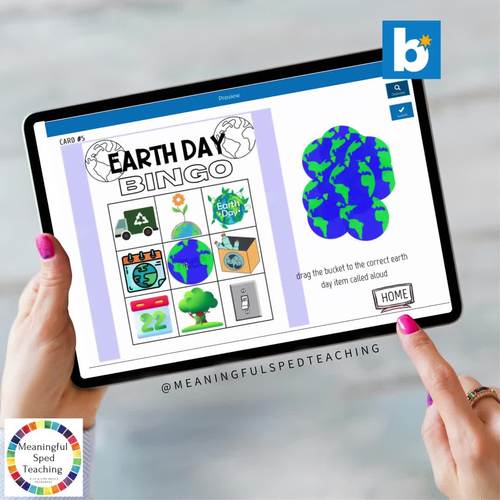 Earth Day Bingo Game Boom Cards™ by Meaningful Sped Teaching | TPT