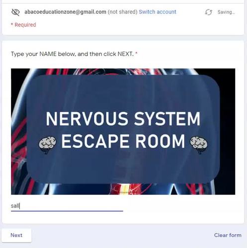 Nervous System Escape Room Activity by Abaco Education Zone | TPT