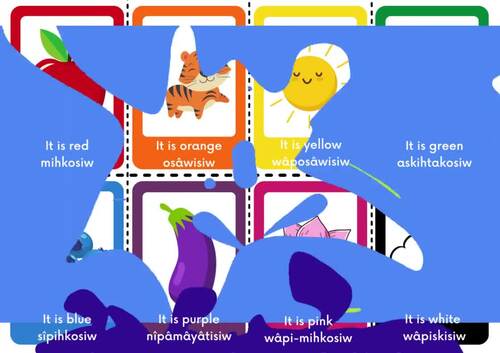 Plains Cree Colors Flashcards by Two-Spirit Teaching Resources | TPT
