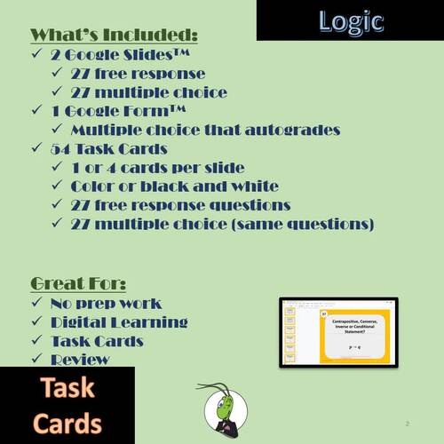 Geometry Logic Task Cards | Inductive and Deductive | Law of Syllogism ...
