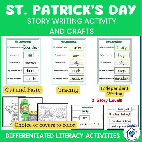 St. Patrick's Day Writing Activity Differentiated Writing for Special ...