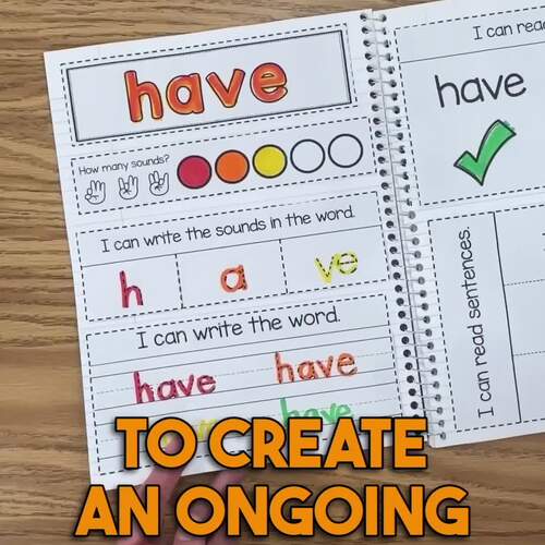 Sight Words Interactive Notebook - PrePrimer Sight Words, Sight Word ...