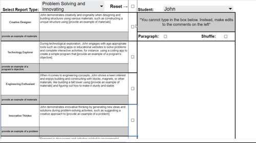 Communication of Learning Comment Creator (ALL FRAMES) 23-24 School ...