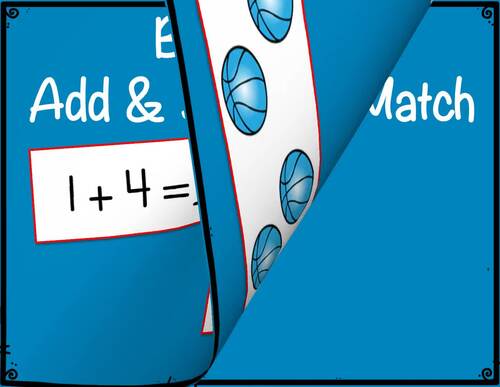 Basketball Add & Subtract 0-10 Number Sentence Match | TPT