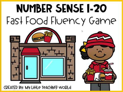 Back to School Number Sense 1-20 Fast Food Fluency PowerPoint Game