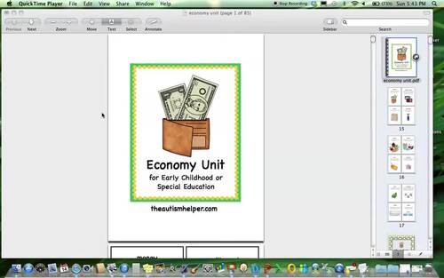 Economy Unit by The Autism Helper | TPT