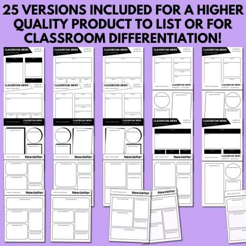 Newsletter Templates | TPT Seller Templates by Jillian Fernandez