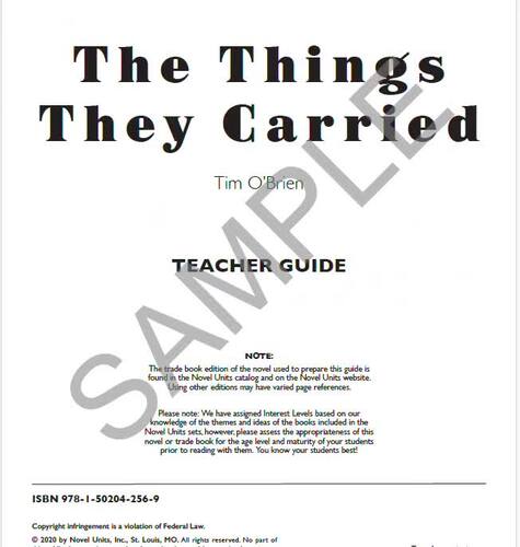 The Things They Carried Novel Units® Teacher Guide Novel Study | TPT