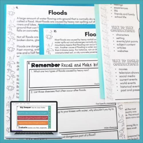 Natural Disasters Reading Comprehension Passages | Natural Disasters ...