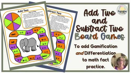 Adding and Subtracting by 2 Worksheets by Engaging Curiosity | TPT