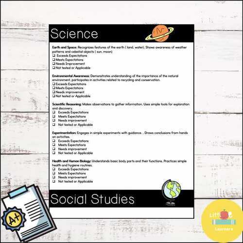 "Comprehensive Preschool Report Card Template with Social-Emotional ...