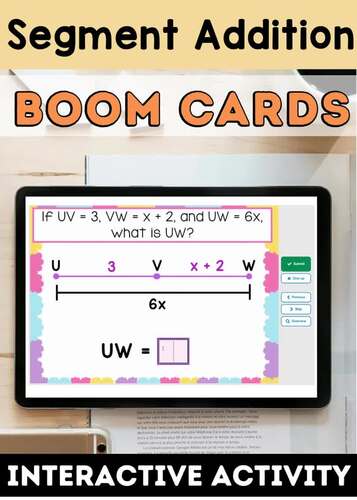 Additive Property of Length | Segment Addition Practice | Boom Cards™
