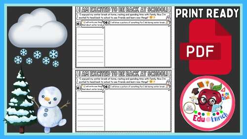 Back To School Winter Break Social Story | Emergent Reader Mini Book ...