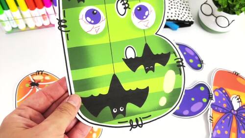 Groovy Halloween Letters & Numbers for Bulletin Board & Classroom Decor
