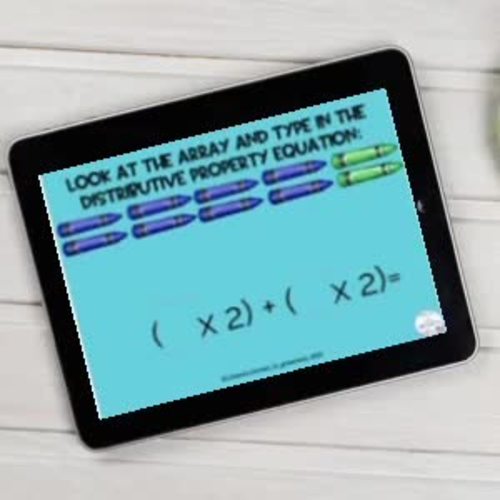 Distributive property using Boom cards - Distance Learning | TpT