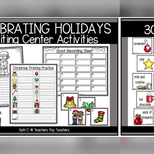 Christmas Writing Center Activities by Kelli C | TpT